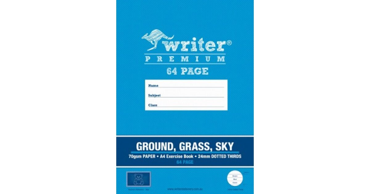 Lilydale Books | 64 PAGE A4 EXERCISE BOOK GROUND / GRASS / SKY 24MM…