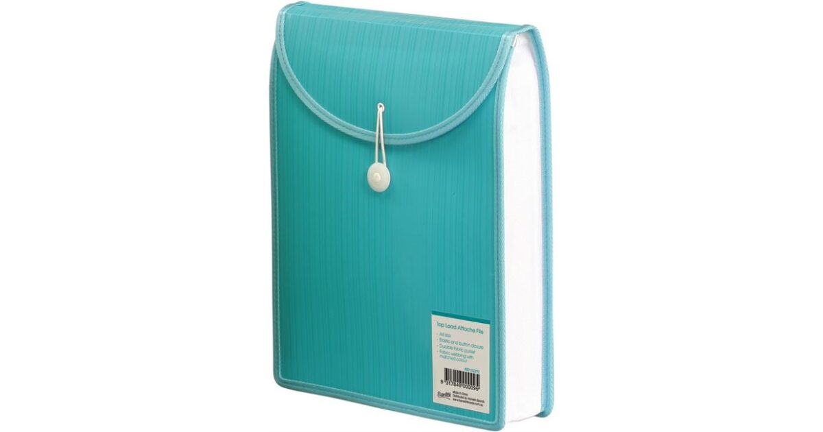 Lilydale Books | A4 TOP LOAD ATTACHE FILE AQUA