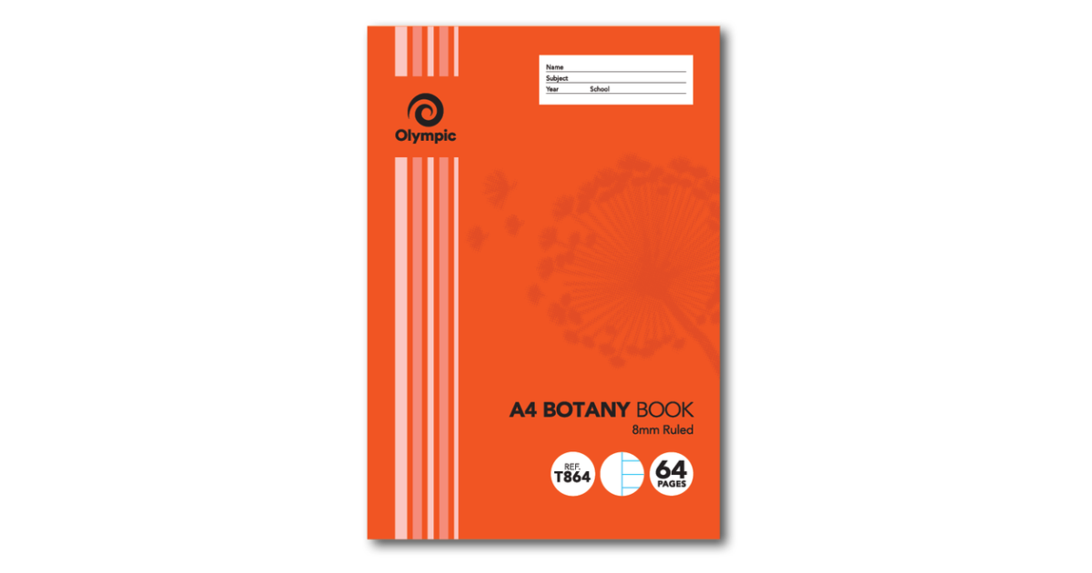 Lilydale Books | 64 PAGE A4 BOTANY BOOK 8MM RULED