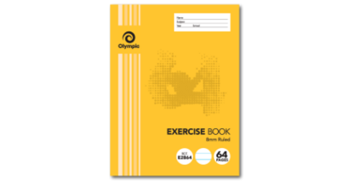 Lilydale Books | 64 PAGE EXERCISE BOOK 225 x 175MM 8MM RULED