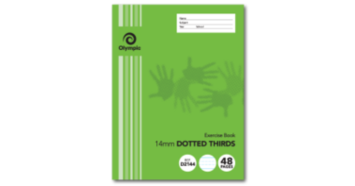 Lilydale Books | 48 PAGE EXERCISE BOOK 14MM DOTTED THIRDS 225 x 175 MM