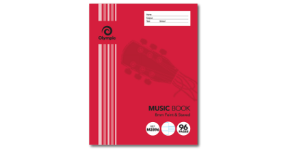 Lilydale Books | MUSIC BOOK 225 x 175 MM 96 PAGE