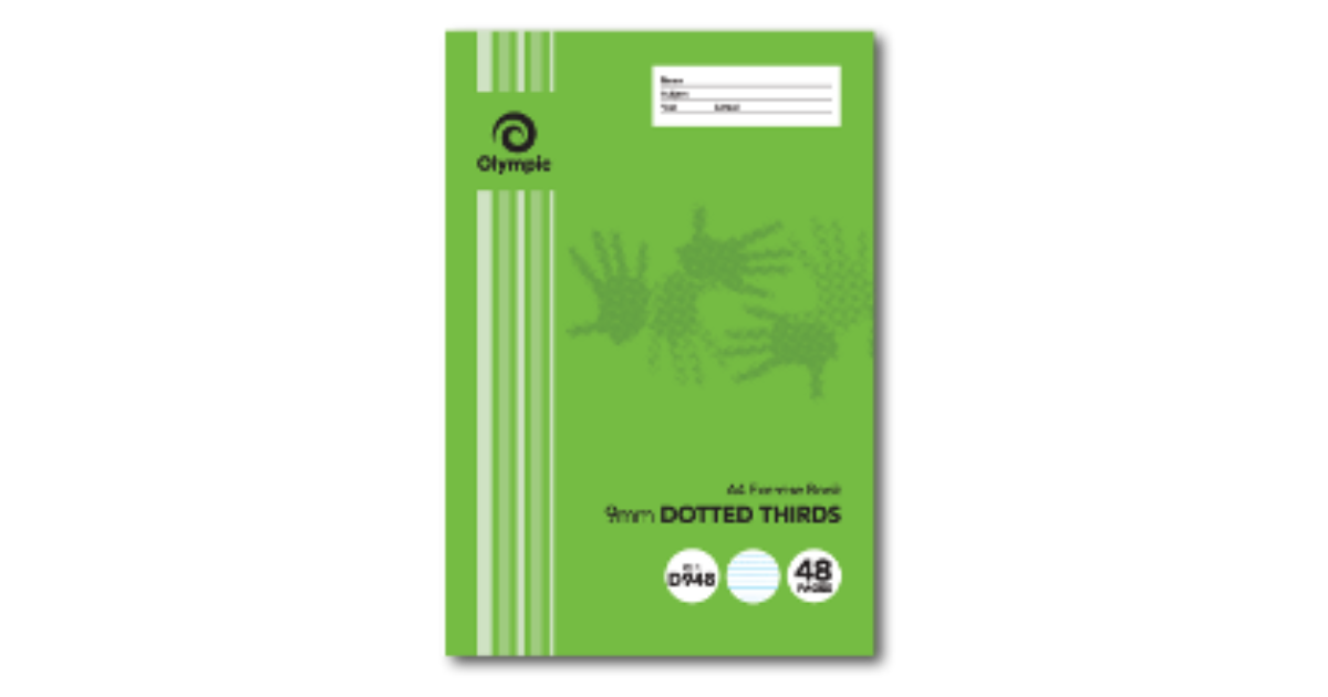 Lilydale Books | 48 PAGE A4 EXERCISE BOOK 9MM DOTTED THIRDS WITH RED…