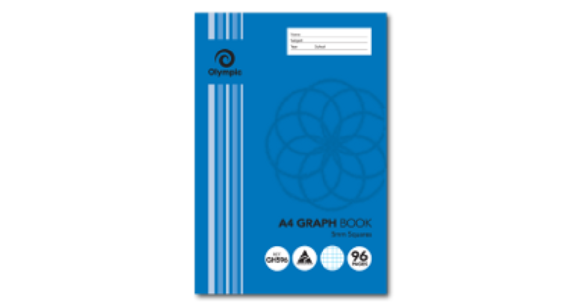 Lilydale Books | 96 PAGE A4 EXERCISE GRAPH BOOK 5MM