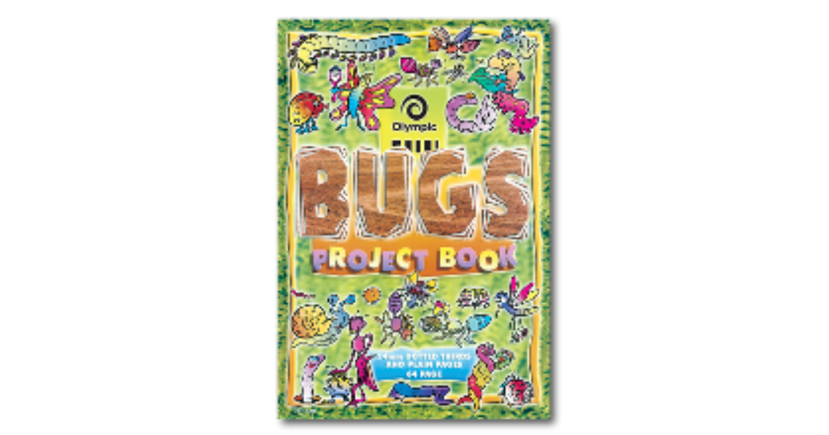 Lilydale Books | 64 PAGE BUGS PROJECT BOOK 24MM 240 X 335MM