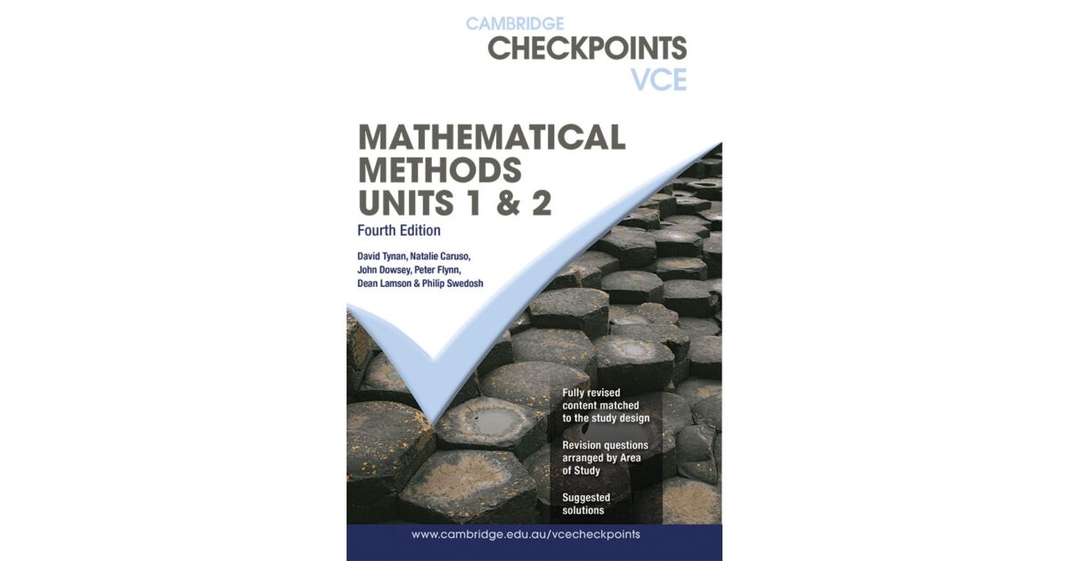 Lilydale Books | CAMBRIDGE CHECKPOINTS VCE MATHEMATICAL METHODS UNITS…