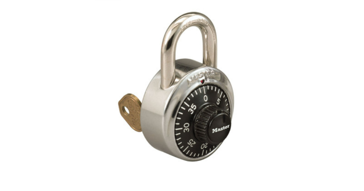Lilydale Books | PADLOCK COMBINATION MASTERLOCK 1525 DIAL BLACK 48MM