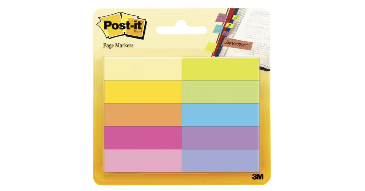 Lilydale Books | POST IT NOTES PAGE MARKERS 12MM x 44MM VARIOUS…
