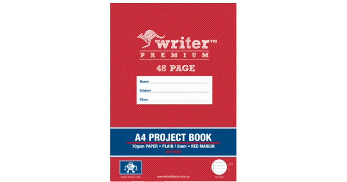 Lilydale Books | 48 PAGE A4 PROJECT BOOK 8MM
