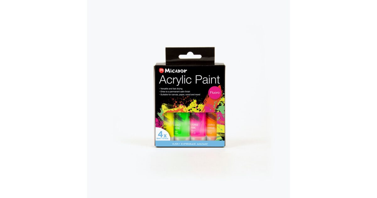 Lilydale Books | MICADOR ACRYLIC PAINT FLURO 30ML PACK