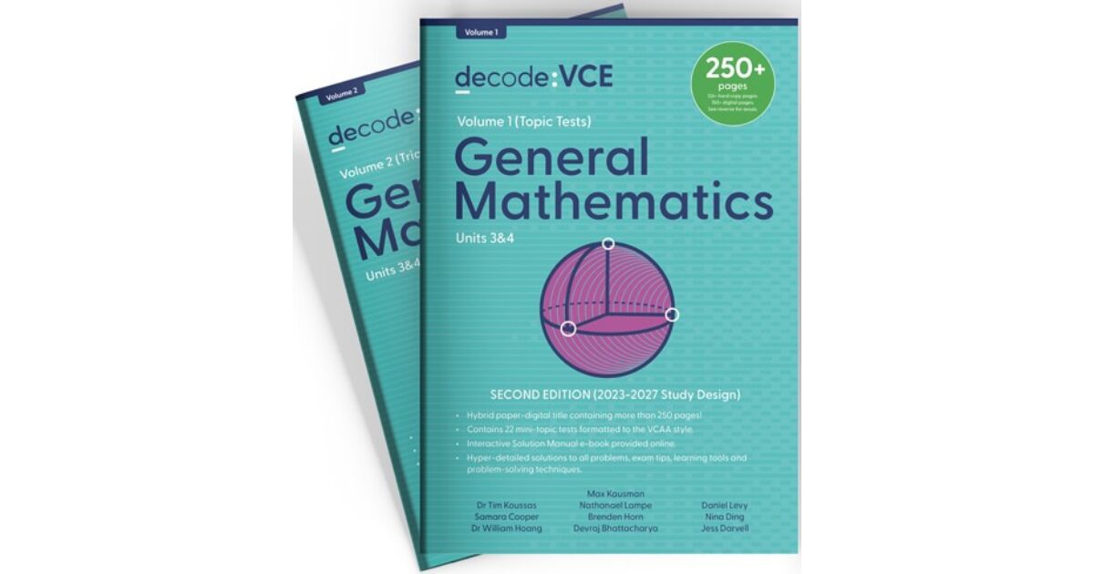 Lilydale Books | DECODE VCE GENERAL MATHEMATICS UNITS 3&4 2E…