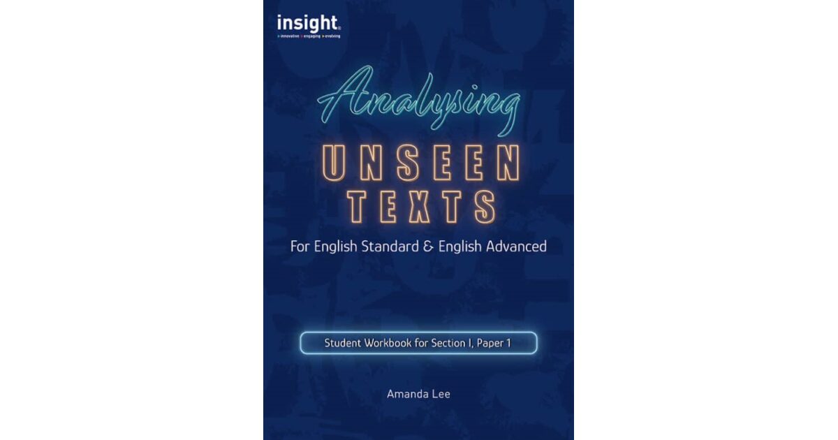 Lilydale Books | INSIGHT ANALYSING UNSEEN TEXTS USC: FOR ENGLISH…