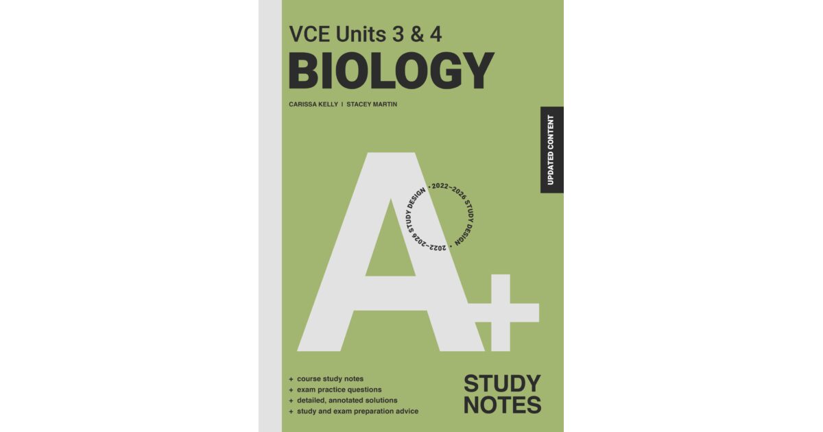 Lilydale Books | A+ BIOLOGY STUDY NOTES VCE UNITS 3&4 2E