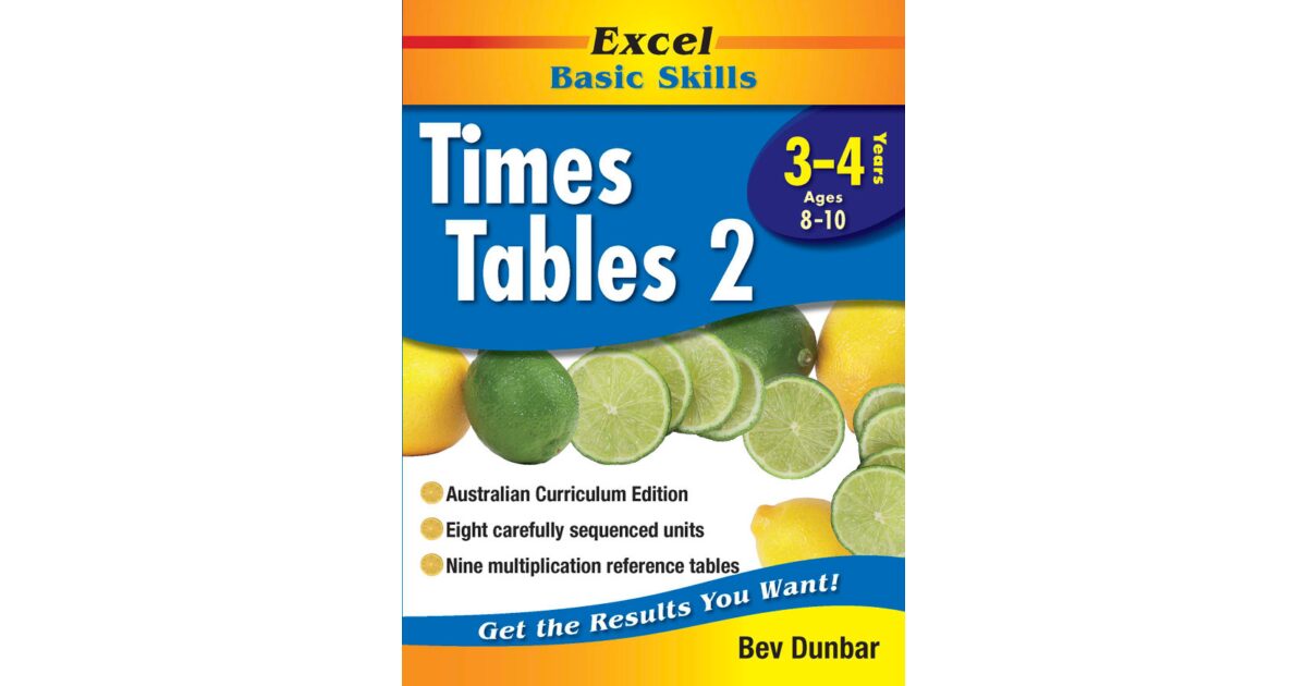 Lilydale Books | EXCEL BASIC SKILLS WORKBOOKS: TIMES TABLES 2 YEARS…