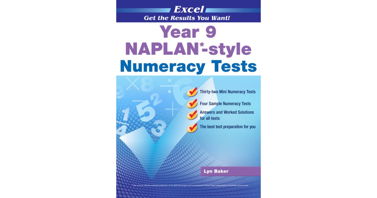 Lilydale Books | EXCEL NAPLAN STYLE NUMERACY TESTS YEAR 9
