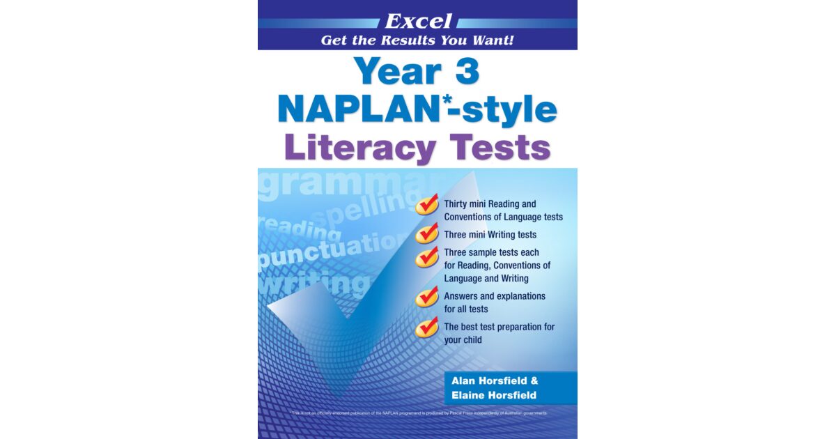 Lilydale Books | EXCEL NAPLAN STYLE LITERACY TESTS YEAR 3