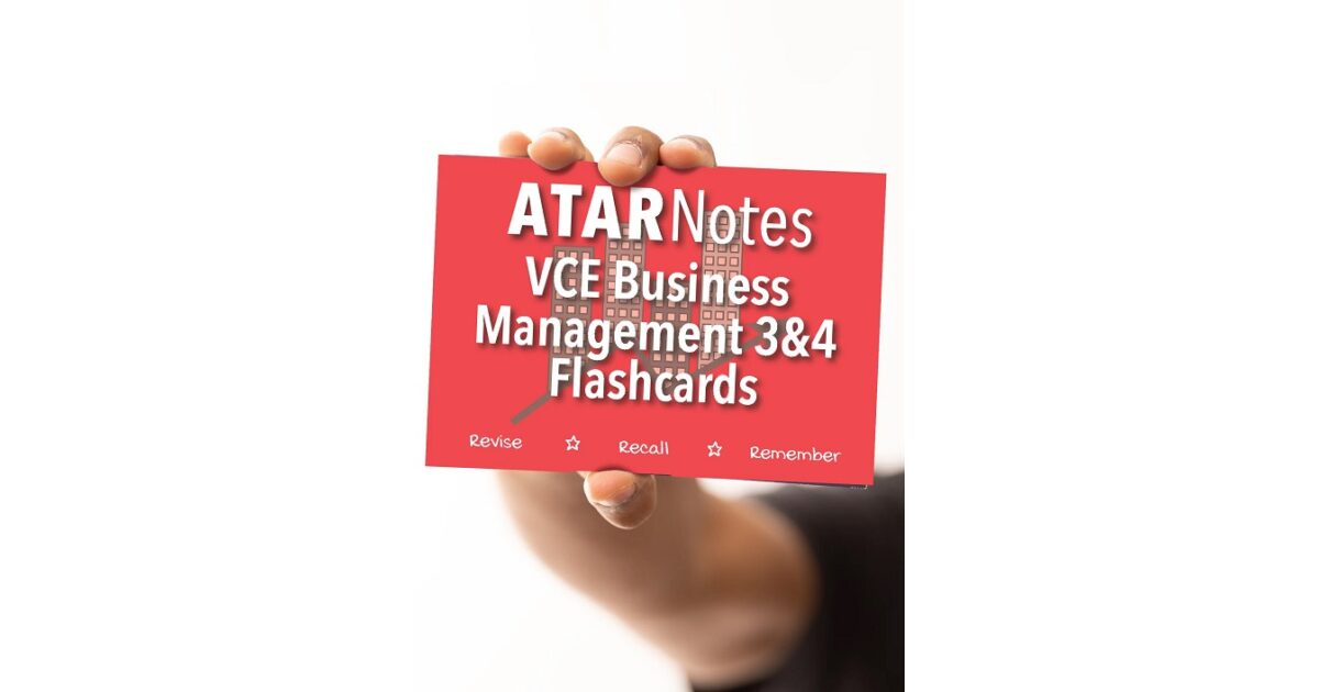 Lilydale Books | ATAR NOTES VCE BUSINESS MANAGEMENT UNITS 3&4…