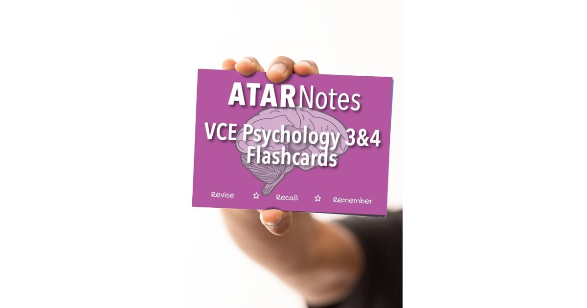 Lilydale Books | ATAR NOTES VCE PSYCHOLOGY UNITS 3&4 FLASHCARDS