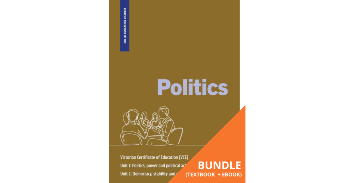 Lilydale Books | POLITICS VCE UNITS 1 AND 2 STUDENT BOOK + EBOOK 1E