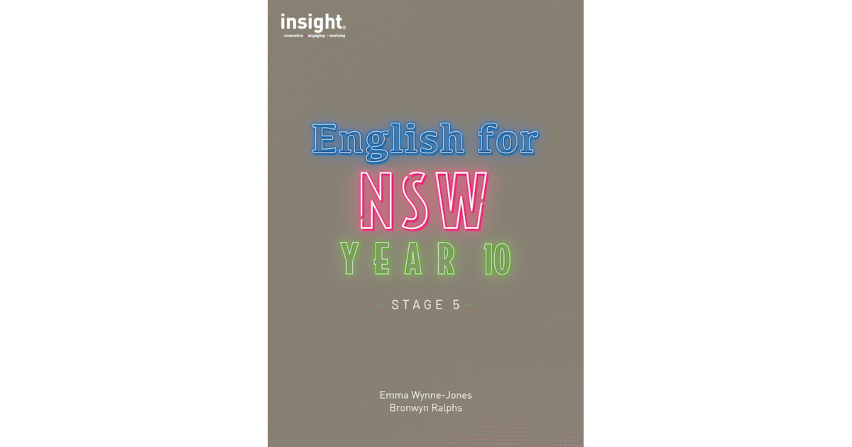 Lilydale Books | INSIGHT ENGLISH FOR NSW YEAR 10 STAGE 5 STUDENT…