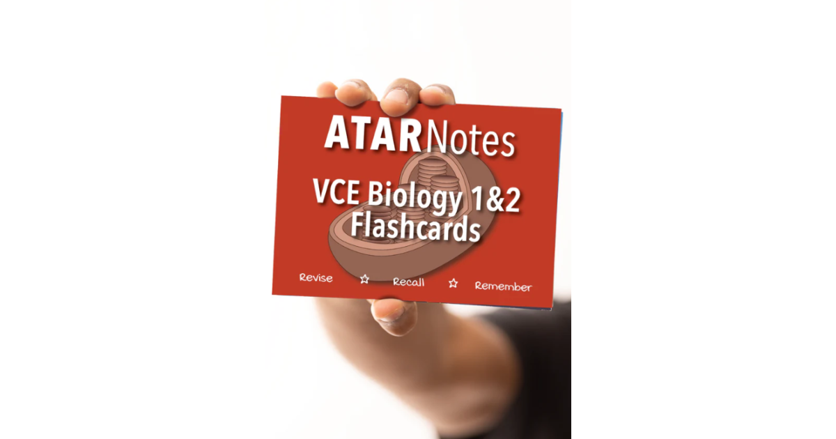 Lilydale Books | ATAR NOTES VCE BIOLOGY UNITS 1&2 FLASHCARDS