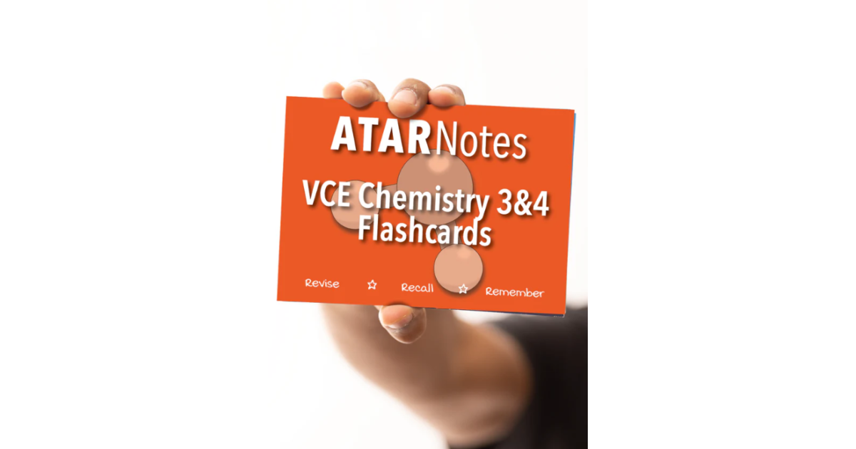 Lilydale Books | ATAR NOTES VCE CHEMISTRY UNITS 3&4 FLASHCARDS