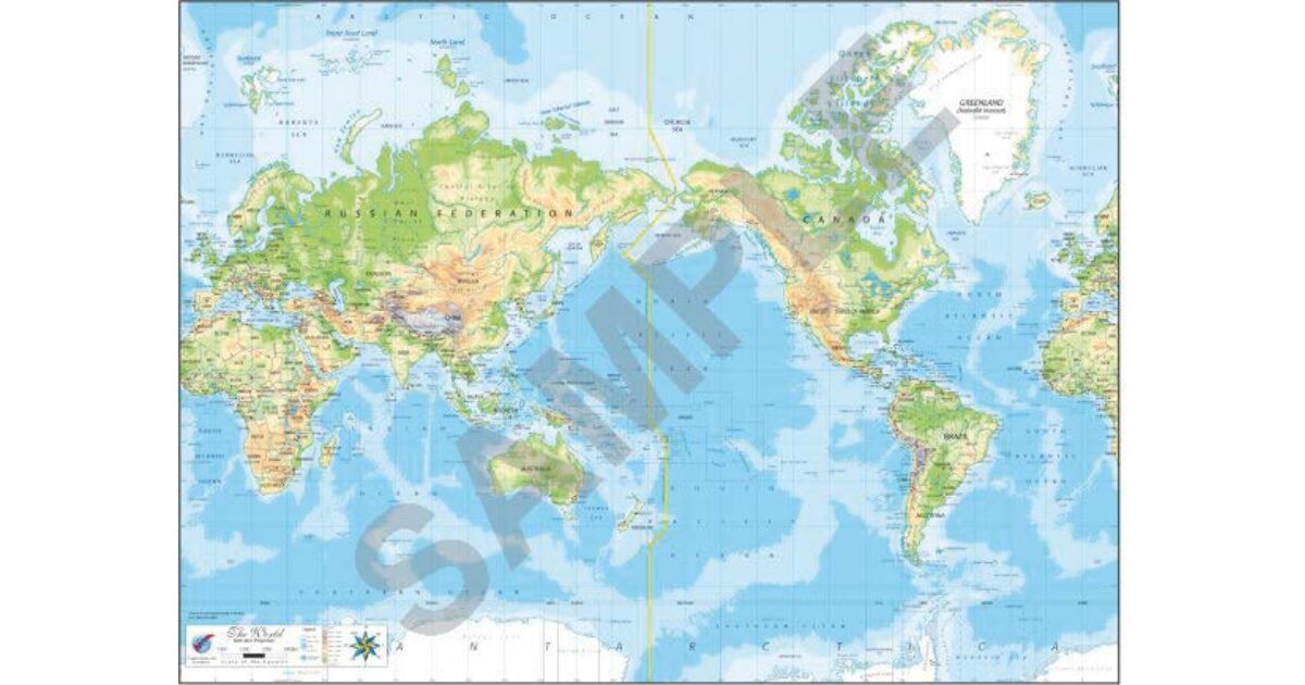 Lilydale Books | MAP, WORLD, POLITICAL, POLY, 2A0, 119X168CM