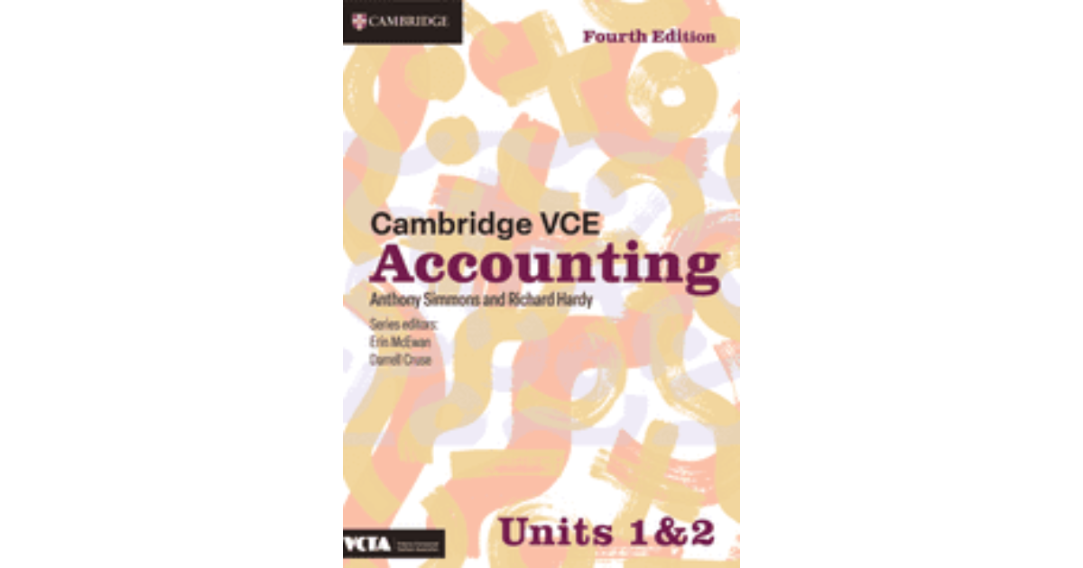 Lilydale Books | CAMBRIDGE VCE ACCOUNTING UNITS 1&2 TEXTBOOK + EBOOK…