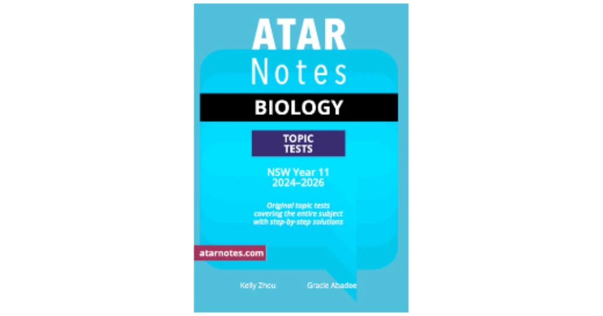 Lilydale Books | ATAR NOTES HSC BIOLOGY YEAR 11 TOPIC TESTS…
