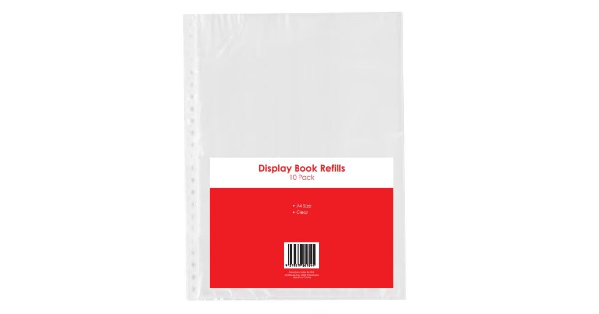 Lilydale Books | A4 DISPLAY BOOK REFILLS PACK OF 10
