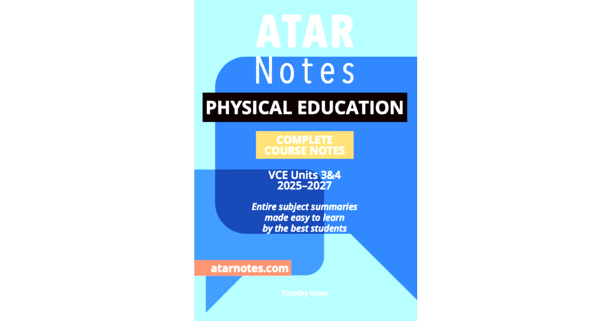 Lilydale Books | ATAR NOTES VCE PHYSICAL EDUCATION UNITS 3&4 NOTES…
