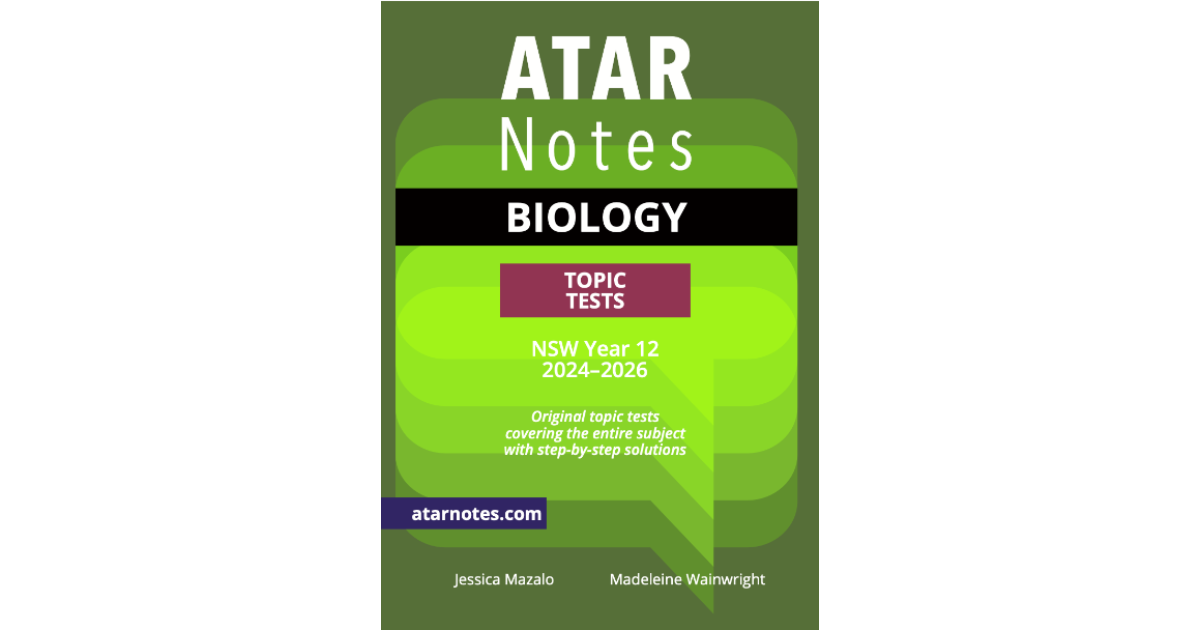 Lilydale Books | ATAR NOTES HSC BIOLOGY YEAR 12 TOPIC TESTS…