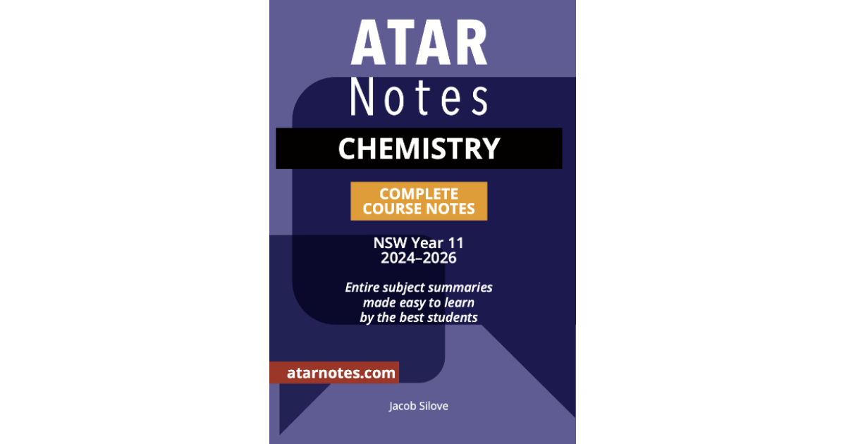 Lilydale Books | ATAR NOTES HSC CHEMISTRY YEAR 11 NOTES (2024-2026)