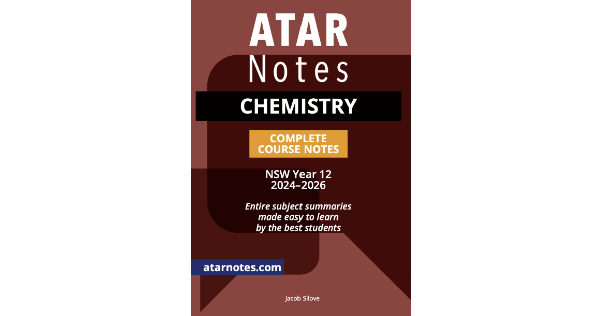 Lilydale Books | ATAR NOTES HSC CHEMISTRY YEAR 12 NOTES (2024-2026)