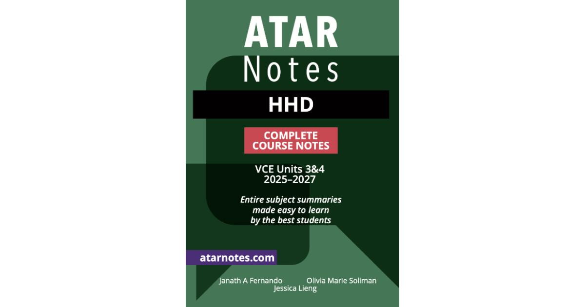 Lilydale Books | ATAR NOTES VCE HEALTH & HUMAN DEVELOPMENT UNITS 3&4…