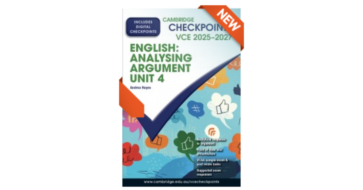 Lilydale Books | CAMBRIDGE CHECKPOINTS VCE ENGLISH: ANALYSING AND…