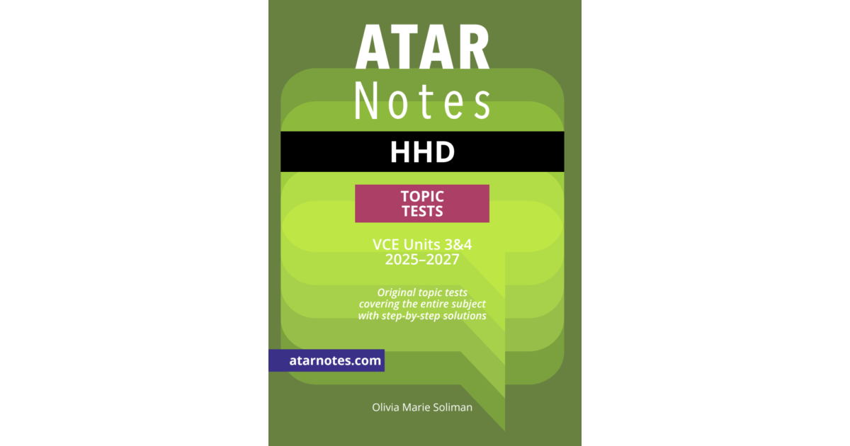 Lilydale Books | ATAR NOTES VCE HEALTH & HUMAN DEVELOPMENT UNITS 3&4…