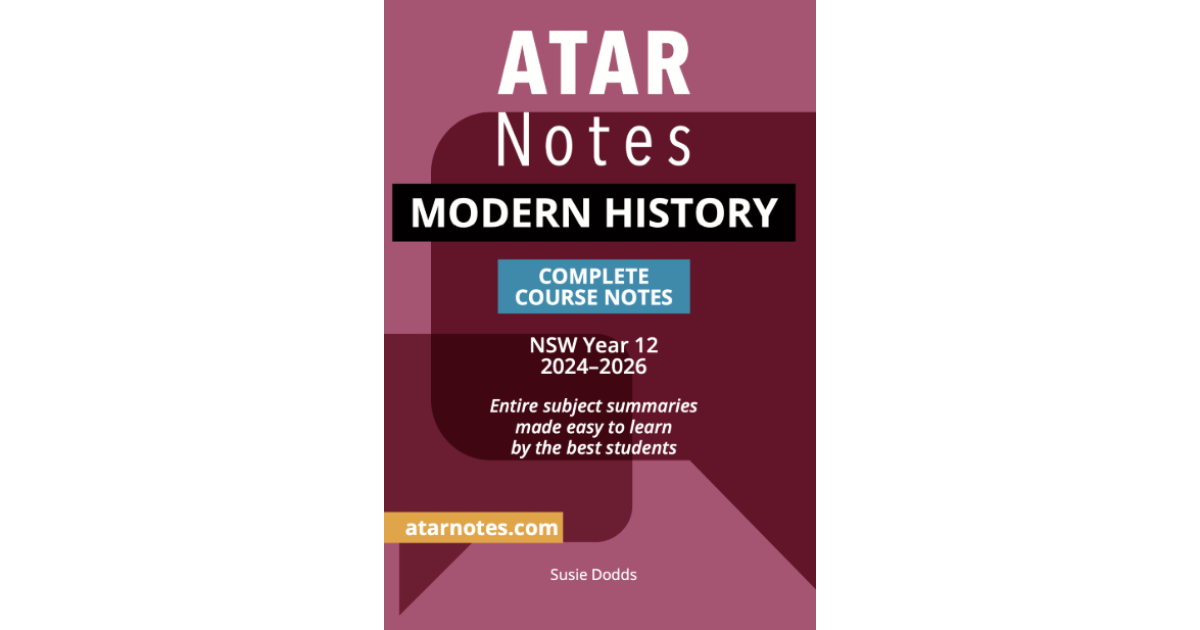 Lilydale Books | ATAR NOTES HSC MODERN HISTORY YEAR 12 NOTES…