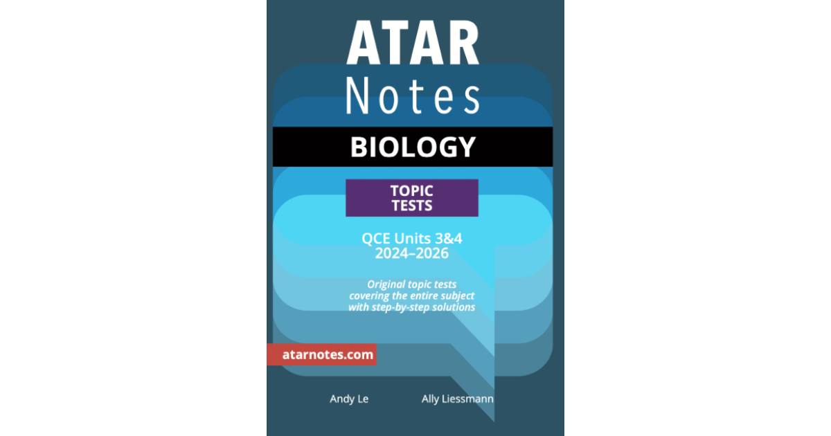 Lilydale Books | ATAR NOTES QCE BIOLOGY 3&4 TOPIC TESTS (2024-2026)