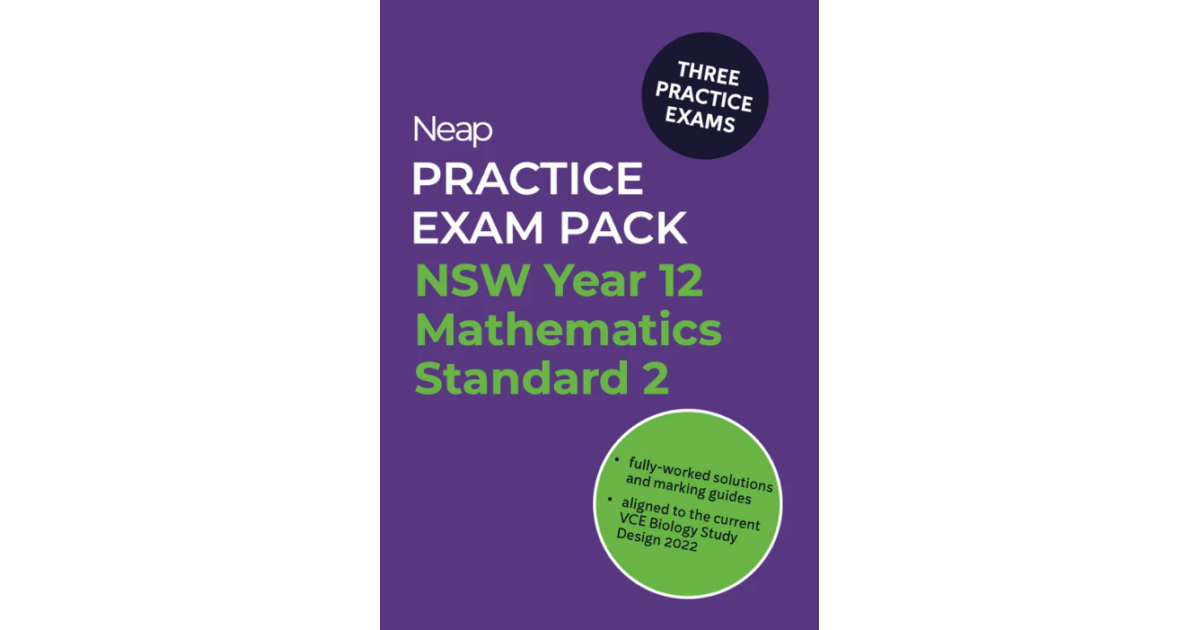 Lilydale Books | NEAP PRACTICE EXAM PACK: NSW YEAR 12 MATHEMATICS…