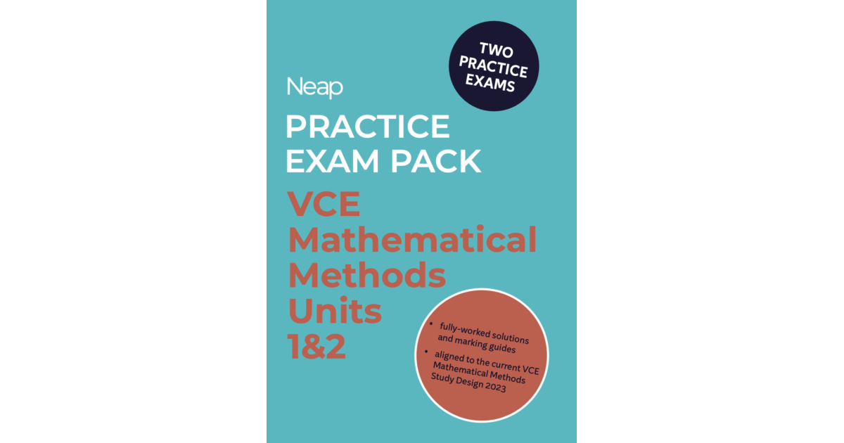 Lilydale Books | NEAP PRACTICE EXAM PACK: VCE MATHEMATICAL METHODS…