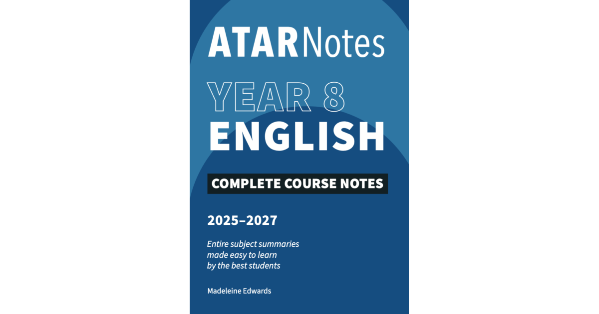 Lilydale Books | ATAR NOTES YEAR 8 ENGLISH NOTES (2025-2027)