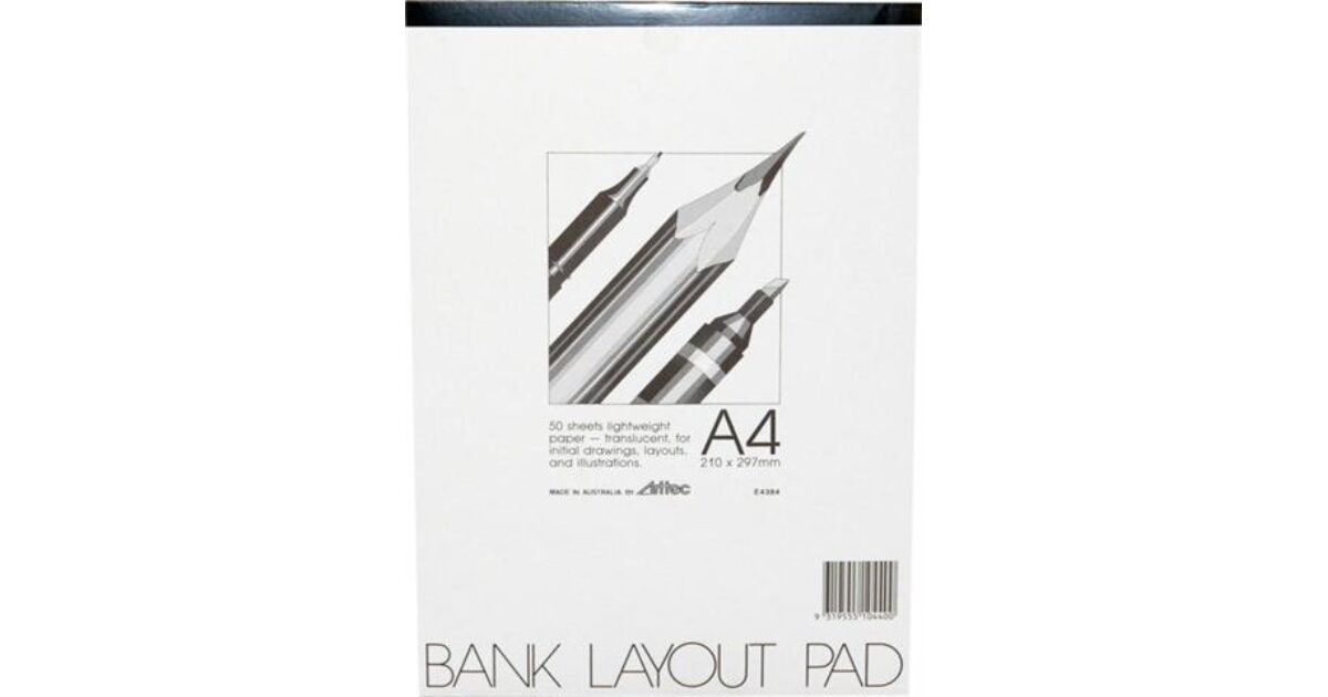 Lilydale Books | A4 LAYOUT PAD BANK 50 SHEETS