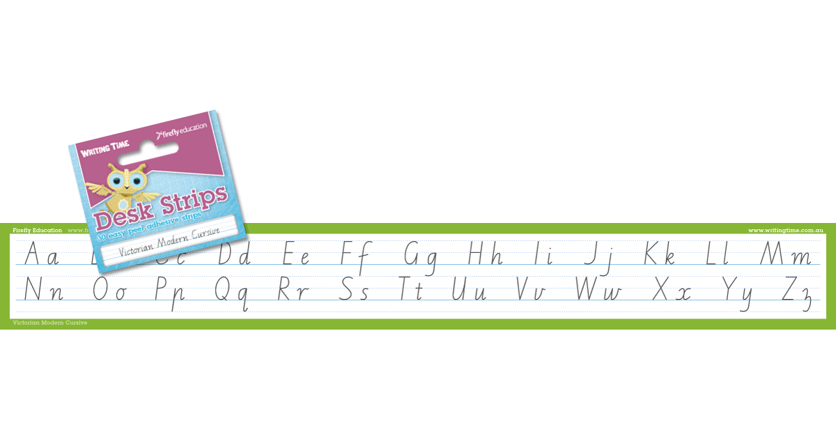 Lilydale Books | WRITING TIME DESK STRIPS (VICTORIAN MODERN CURSIVE)