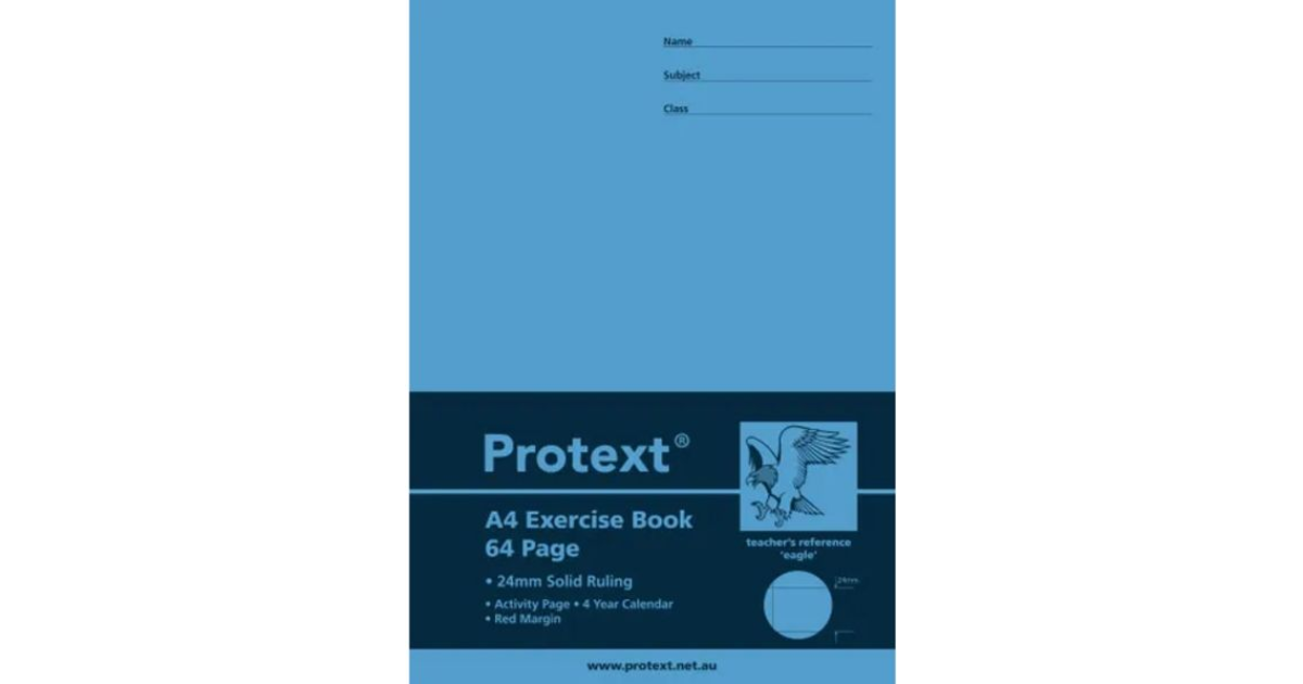 Lilydale Books | 64 PAGE A4 EXERCISE BOOK 24MM SOLID RULED…