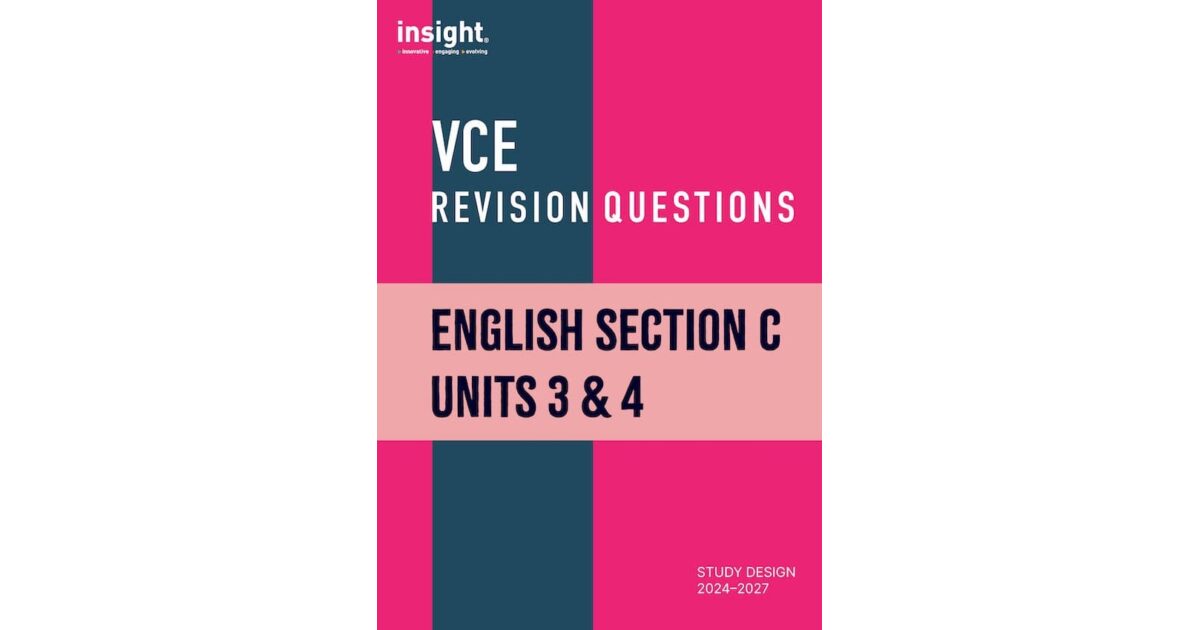 Lilydale Books | INSIGHT VCE REVISION QUESTIONS: ENGLISH SECTION C…