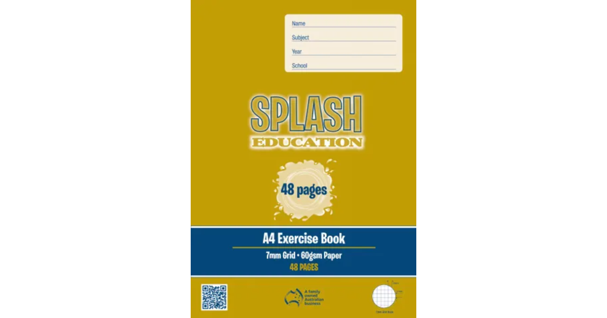 Lilydale Books | 48 PAGE A4 EXERCISE BOOK 7MM GRAPH/GRID