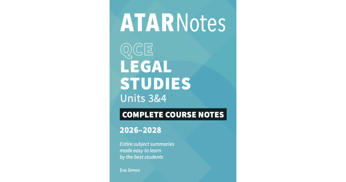 Lilydale Books | ATAR NOTES QCE LEGAL STUDIES UNITS 3&4 NOTES…