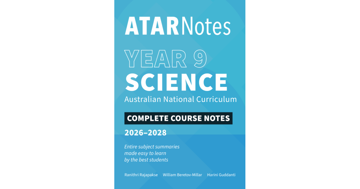 Lilydale Books | ATAR NOTES YEAR 9 SCIENCE COMPLETE COURSE NOTES…
