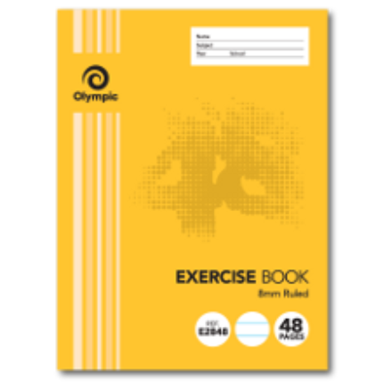 Lilydale Books | 48 PAGE EXERCISE BOOK 225 x 175MM 8MM RULED